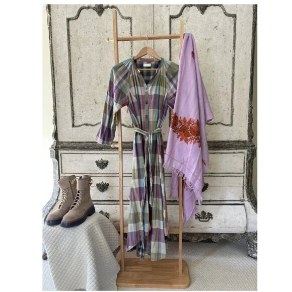 Megan Park | Dresses | Garmentory Megan Park Rainbow Plaid Cotton ...